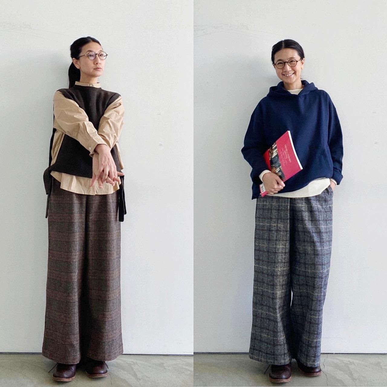 mao made ツィードライクチェックパンツ 041301 HACHITEN mao made ツィードライクチェックパンツ 041301 HACHITEN