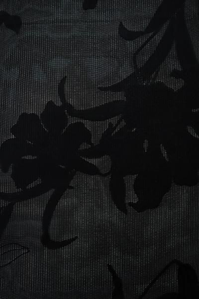 銀座【E-1551】紋絽 羽織 黒色 百合の地紋 - 銀座きもの青木 銀座【E-1551】紋絽 羽織 黒色 百合の地紋 - 銀座きもの青木