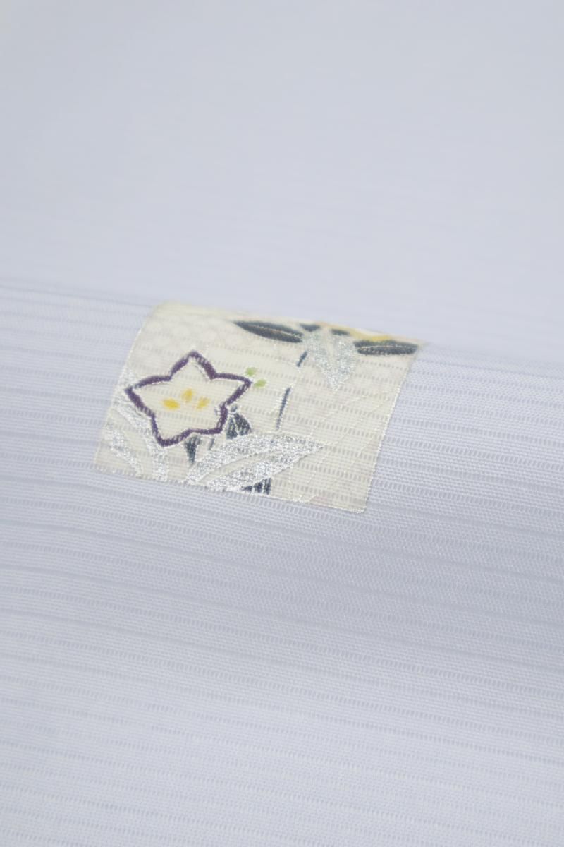 銀座【D-3532】京摺り友禅 岡本澄生作 絽 小紋 淡藤色 色紙に 銀座【D-3532】京摺り友禅 岡本澄生作 絽 小紋 淡藤色 色紙に