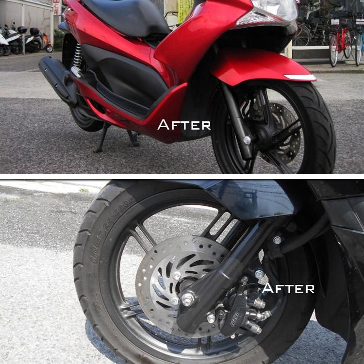 ホンダ PCX125 JF28/JF56 PCX150 KF12/KF18 替え交換 サスペンション 純正タイプ フロントフォーク 黒色 左右セット｜バイクパーツ・バイク用品・カー用品・自動車パーツ通
