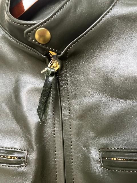 Y'2LEATHERワイツーレザーVINTAGE HORSE.L SINGLE RIDERS OLIVE Y'2LEATHERワイツーレザーVINTAGE HORSE.L SINGLE RIDERS OLIVE